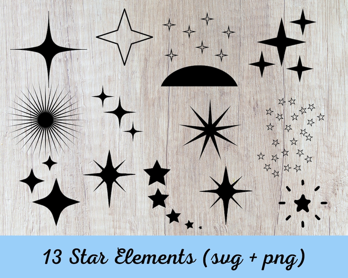 Celestial Svg, Sparkle Png, Star Svg, Star Png, Sparkle Stars Svg ...
