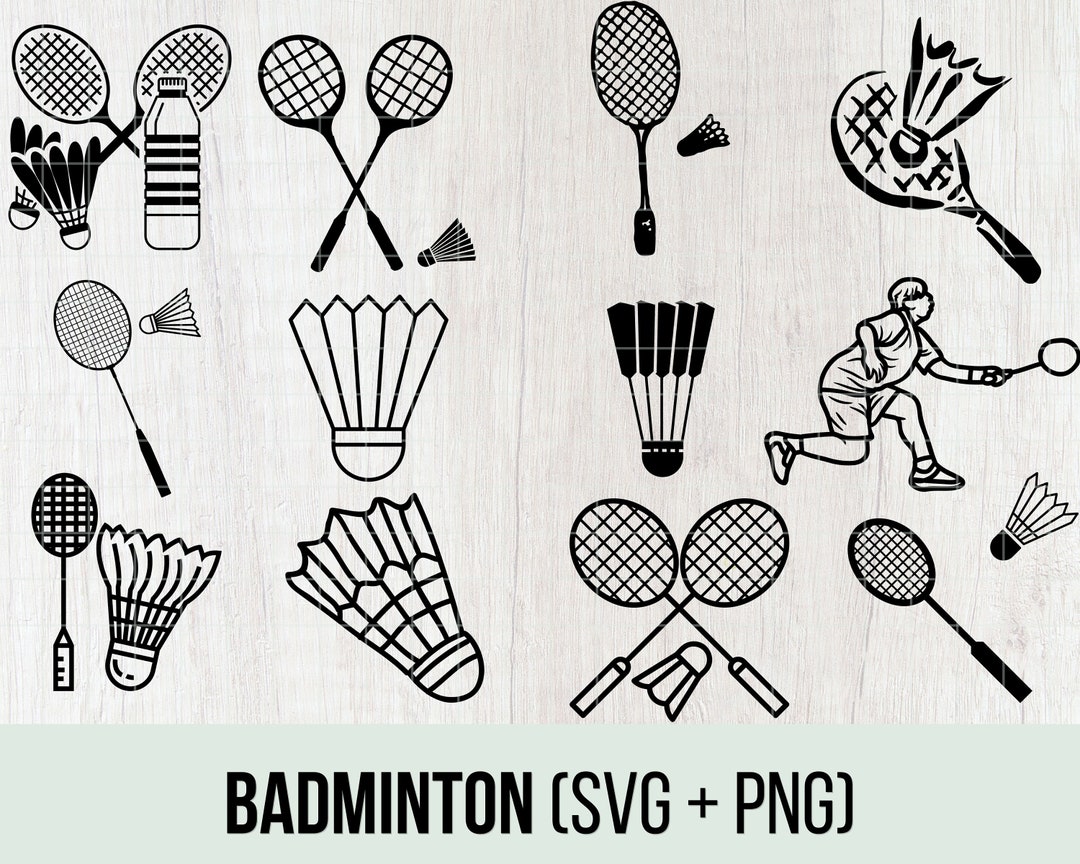 Badminton SVG, Badminton Equipment Svg, Badminton Racket Icon, Racket ...
