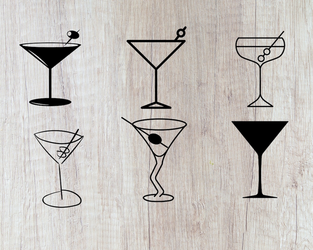 Martini, Svg, Clip Art, Bundle - Etsy