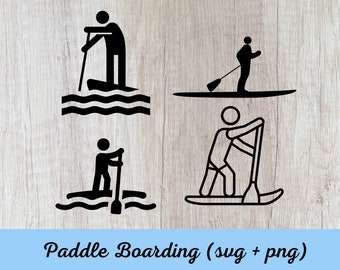 Paddle Boarding Svg - Etsy