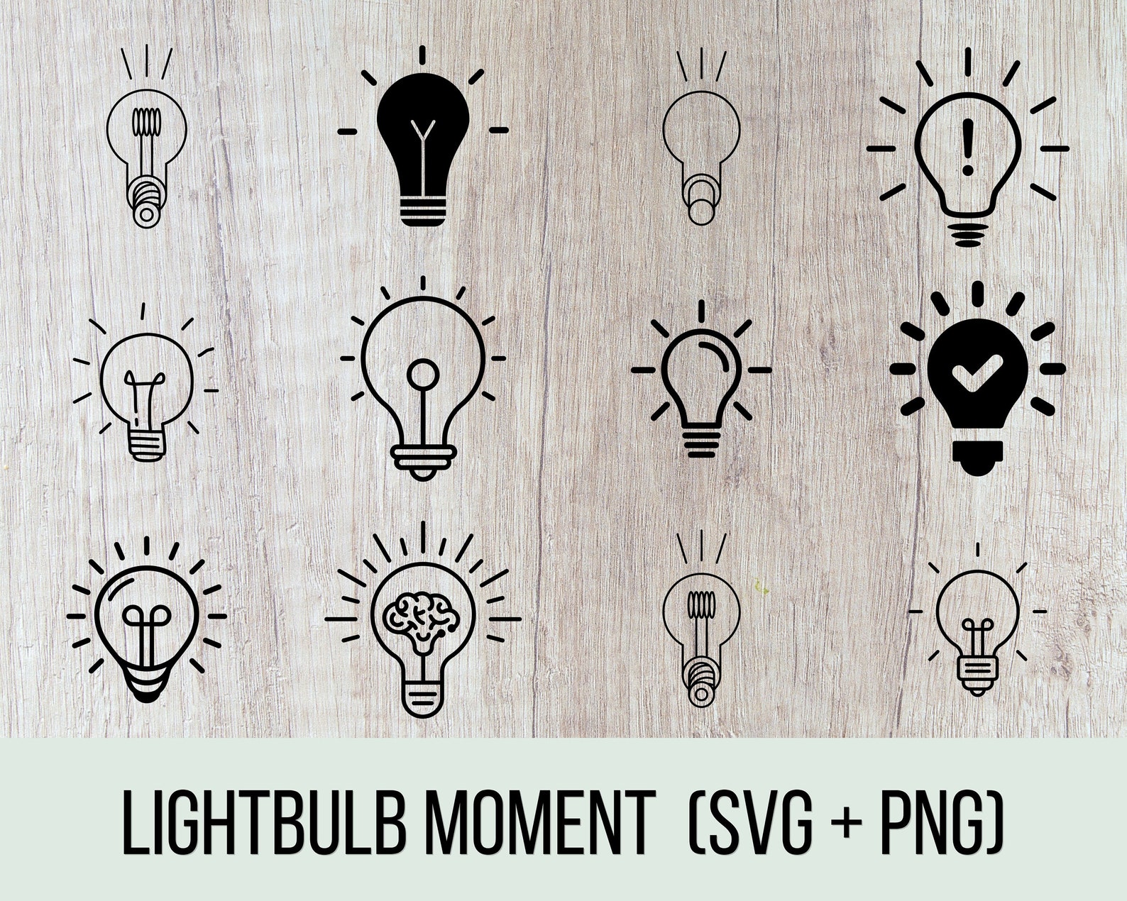 12 Light Bulb SVG Bundle, Light Bulb Svg, Bulb Svg, Lightbulb Idea Svg ...