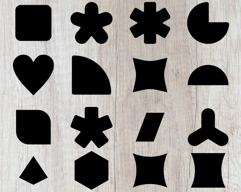 60 SHAPES SVG - Geometric Figures- Pack (cricut Download) - Etsy