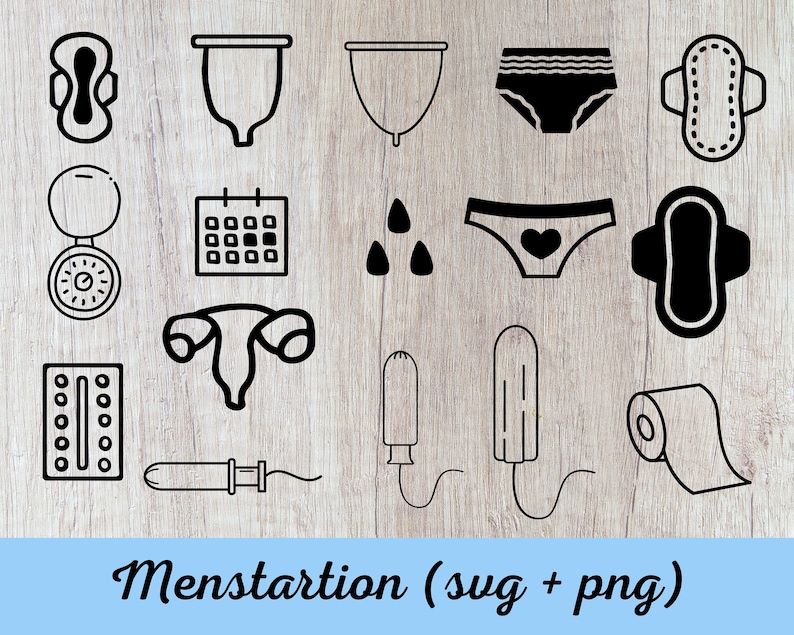 Uterus Feminine Hygiene PNG Tampon Svg Pad Svg Period Svg - Etsy