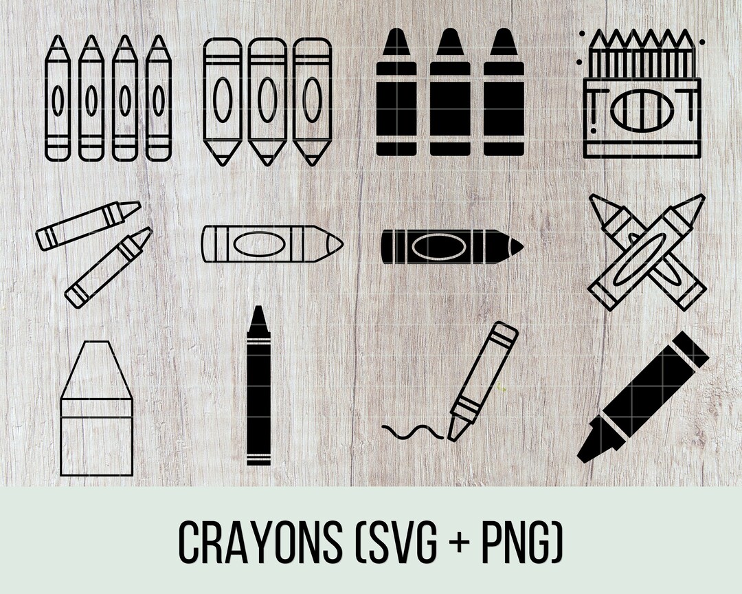 Crayon Svg, Crayones Descarga digital instantánea - Etsy México