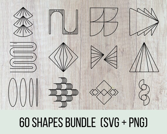 60 SHAPES SVG Geometric Figures Pack cricut Download - Etsy