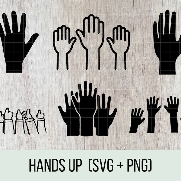Hands up Clipart - Etsy