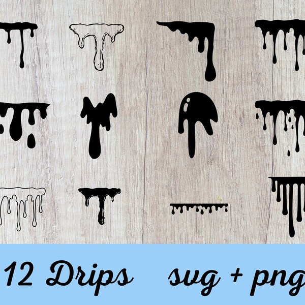 Drip Svg - Etsy