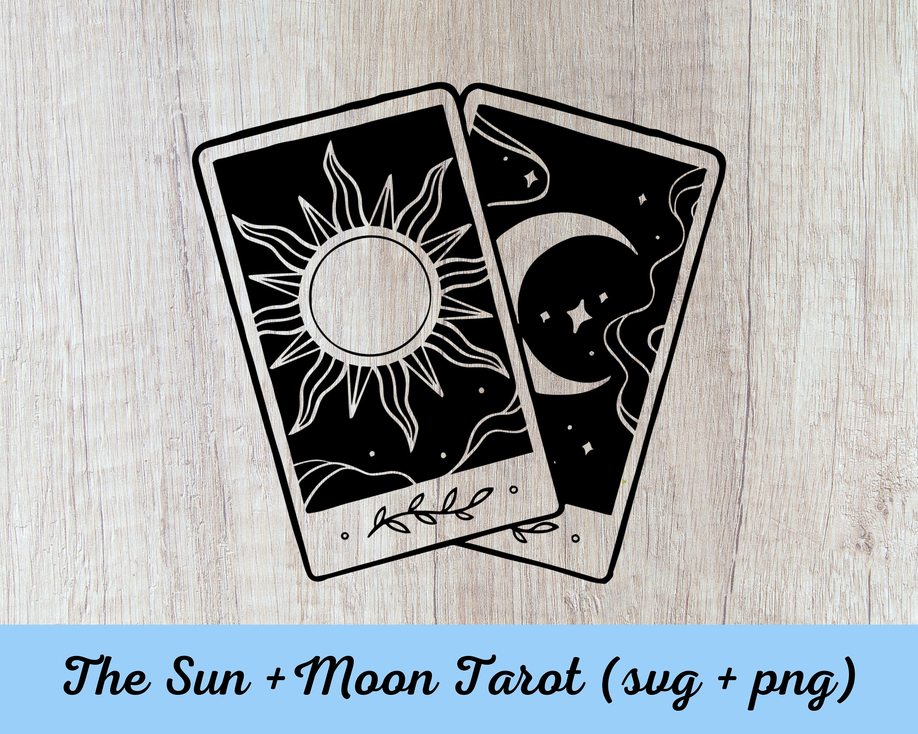 The Sun and the Moon Tarot Card SVG - Etsy Australia