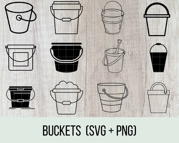 Bucket Svg Bucket Vector Bucket Icon Bucket Cut File Cut - Etsy