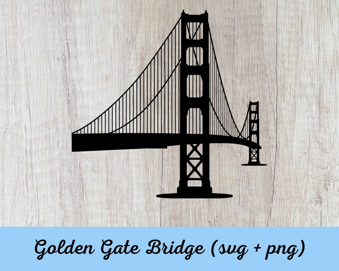 Golden Gate Bridge SVG, PNG - Etsy UK