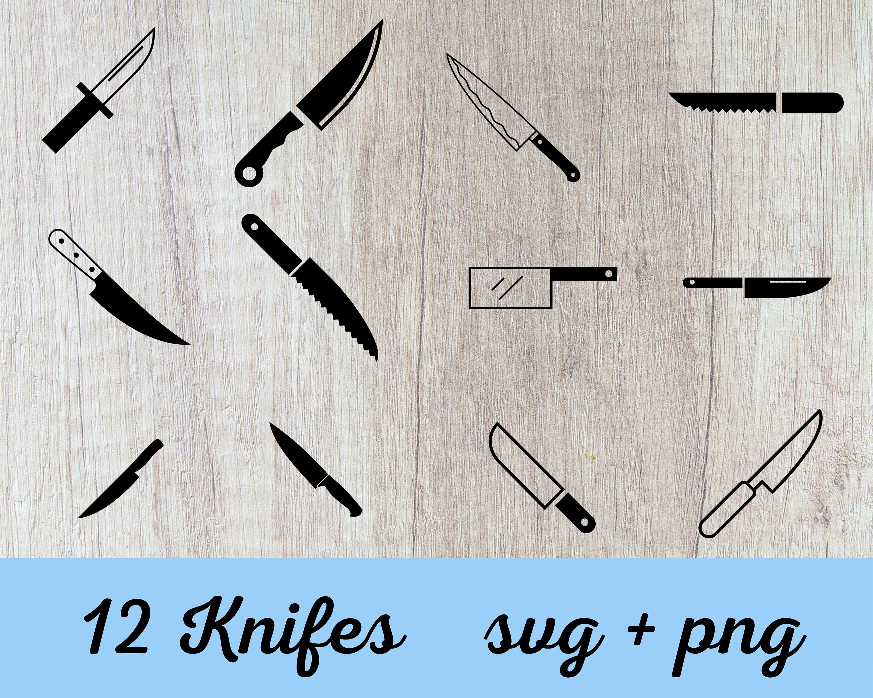 Knife Svg, Knife Bundle Svg, Sharp Knife Svg, Kitchen Knife Png ...