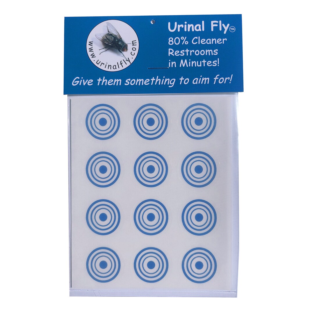 Urinal Fly Potty Target Stickers, Set of 12, Blue Bullseye Targets - Etsy
