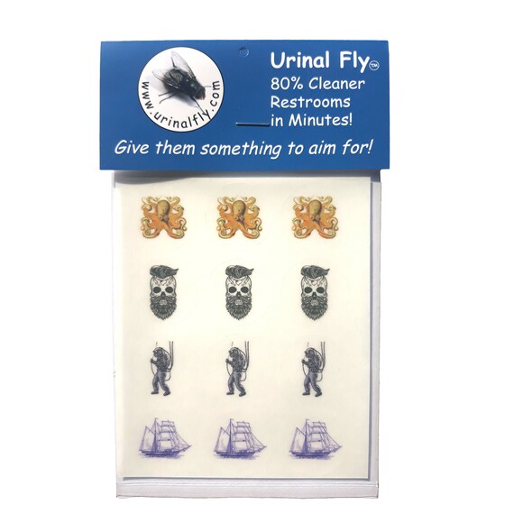 Urinal Fly Potty Target Stickers Set of 12 Nautical octopus | Etsy