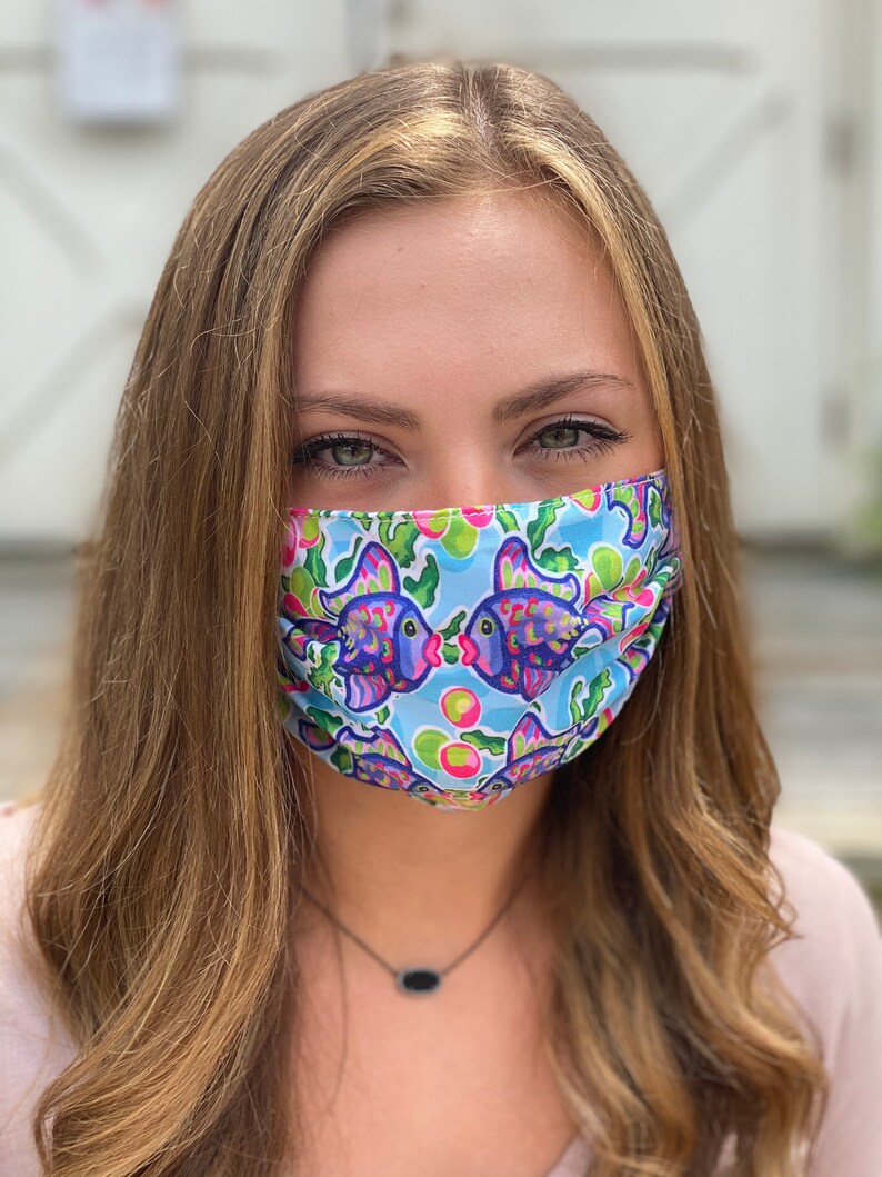 Preppy 2 Ply Cotton Face Mask | Etsy