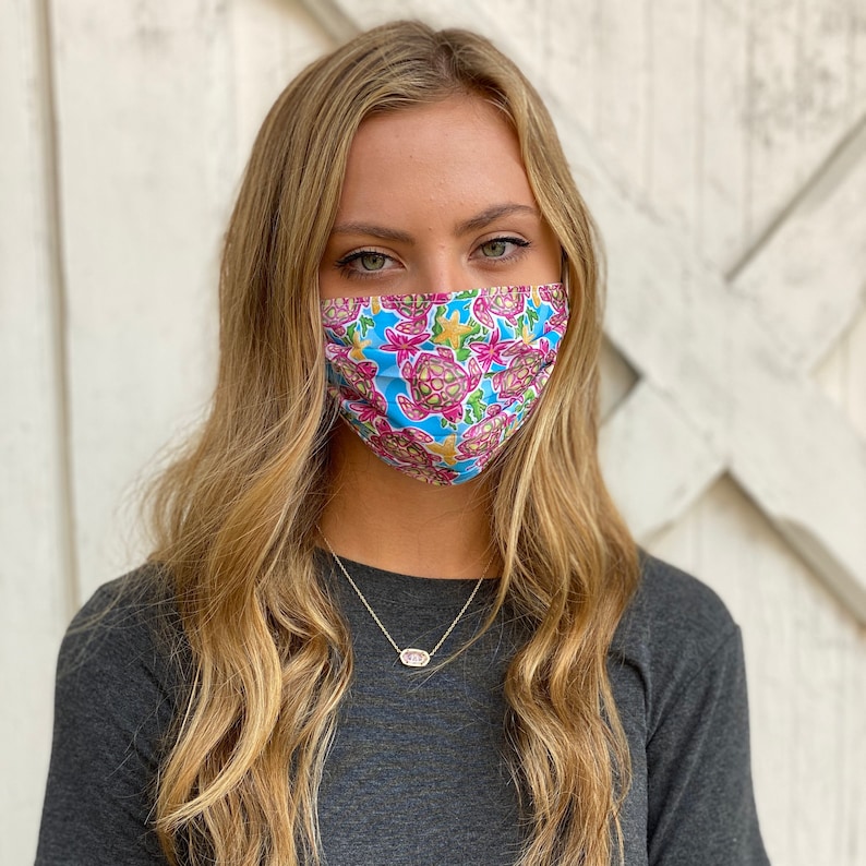 Preppy 2 Ply Cotton Face Mask | Etsy