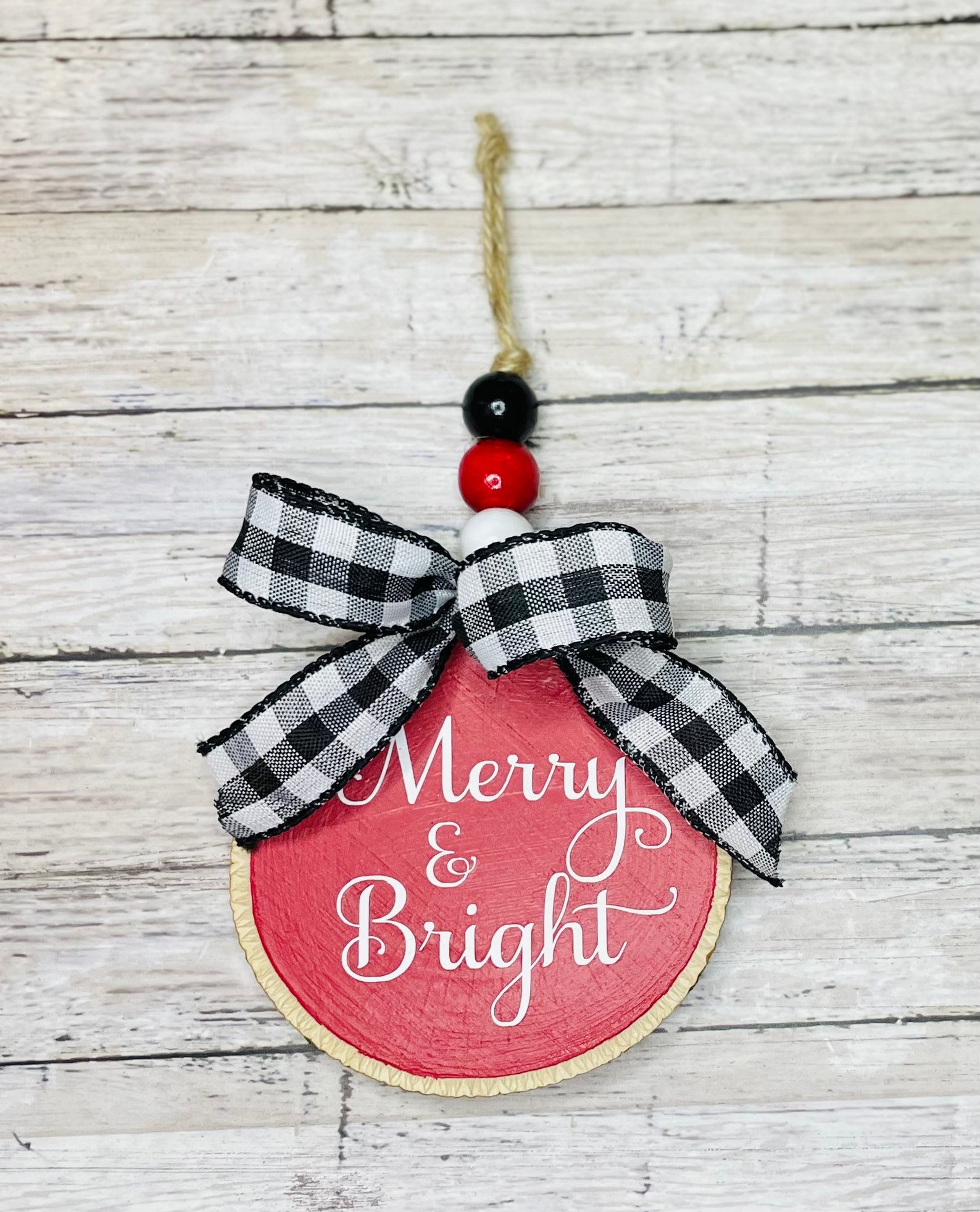 Wood Slice Christmas Ornament Rustic Tree Ornament Farmhouse - Etsy