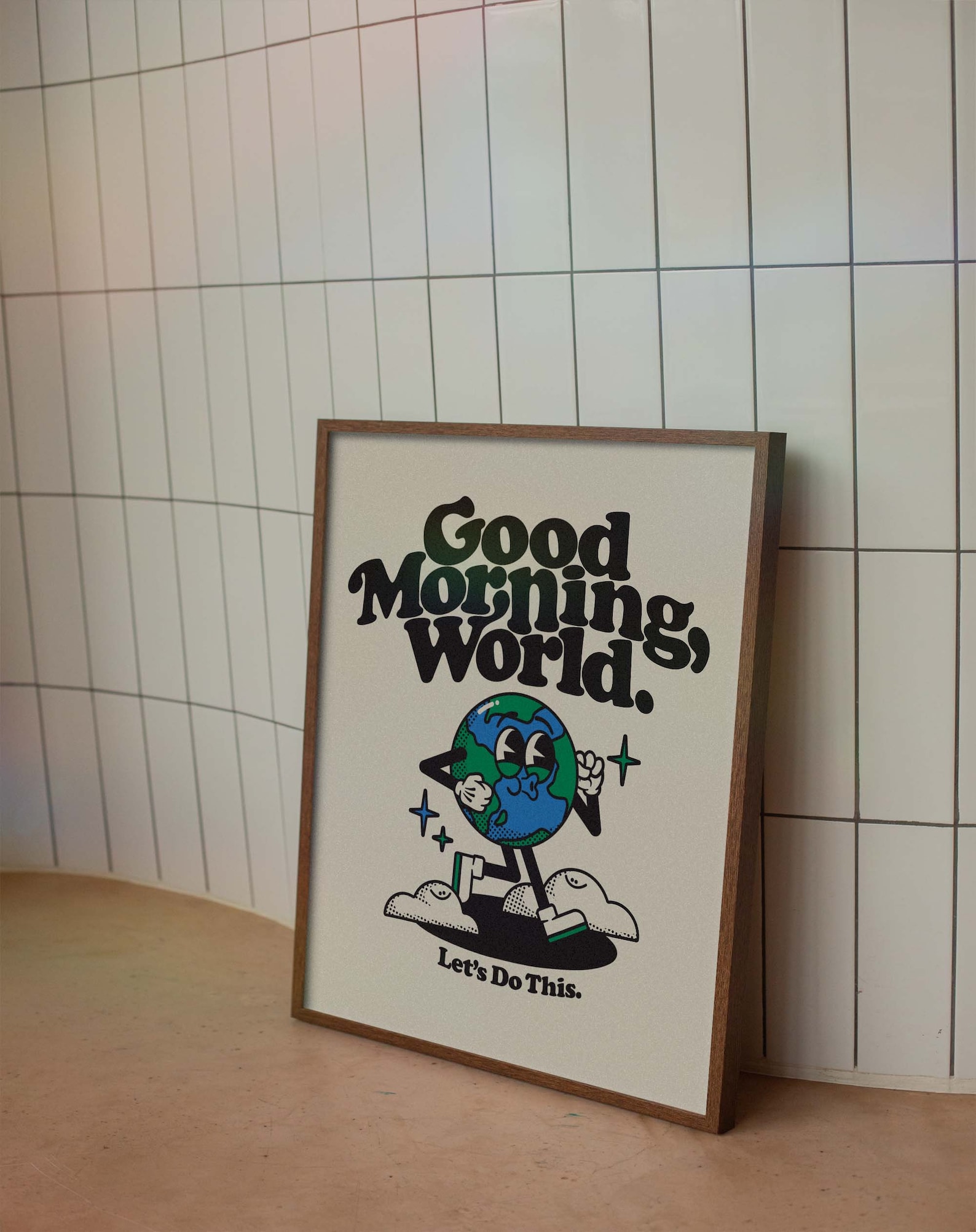 Good Morning Retro Character Wall Art Retro Quote Wall Print - Etsy