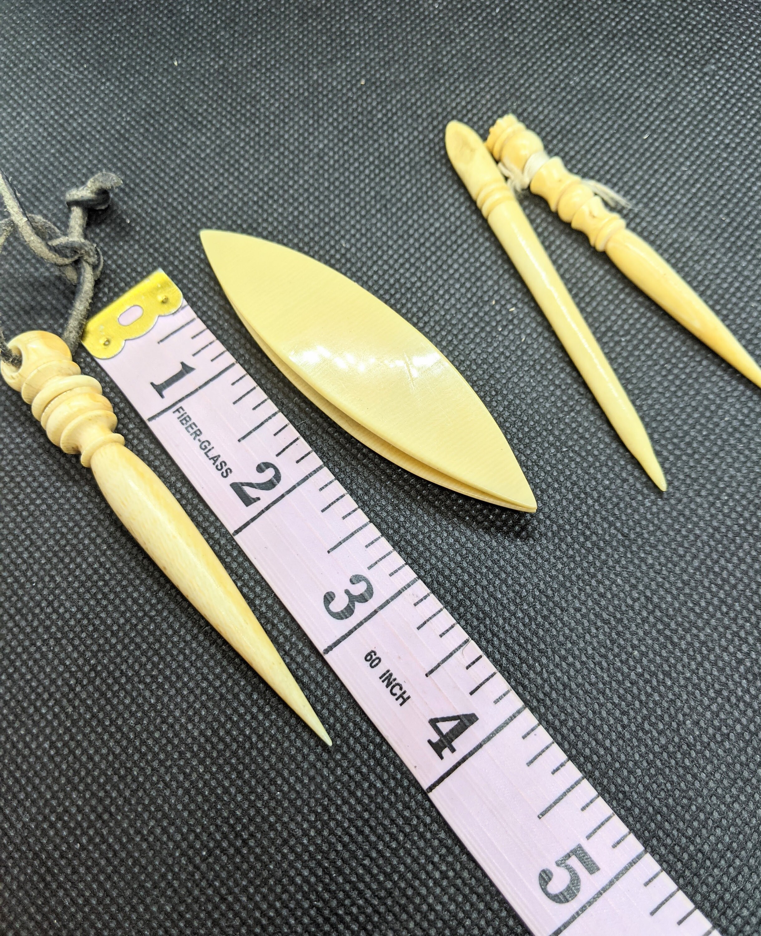 4 Antique Victorian Bone Sewing Bodkin Awl Stiletto Lace | Etsy