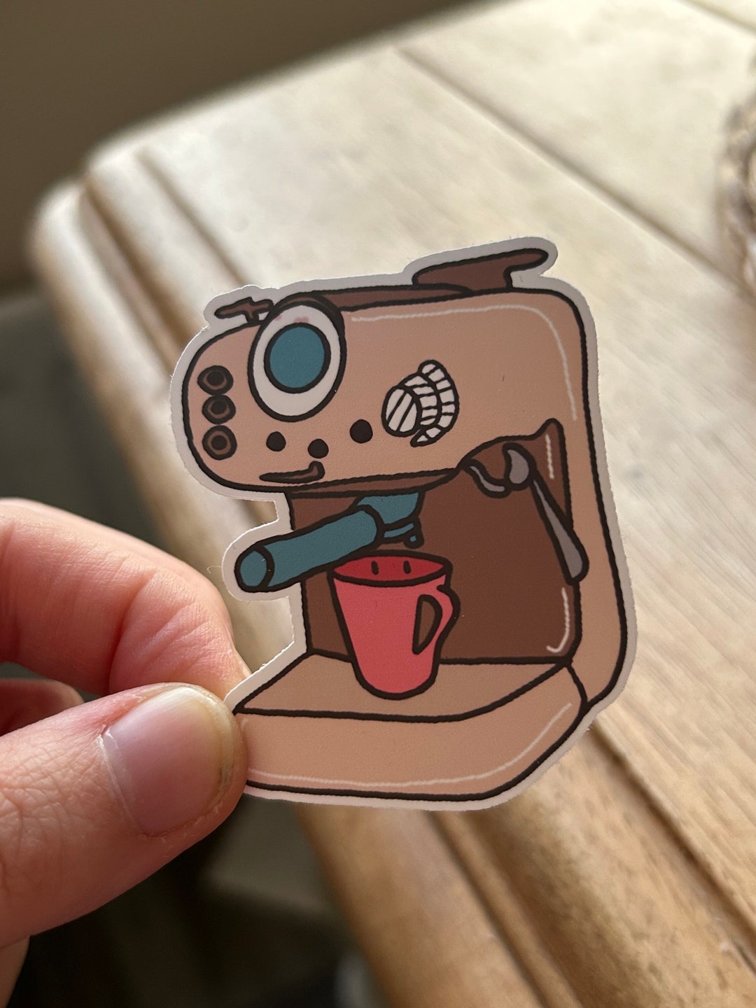 Coffee Machine Vinyl Sticker, Cute, Organising, Planner, Planner Life ...
