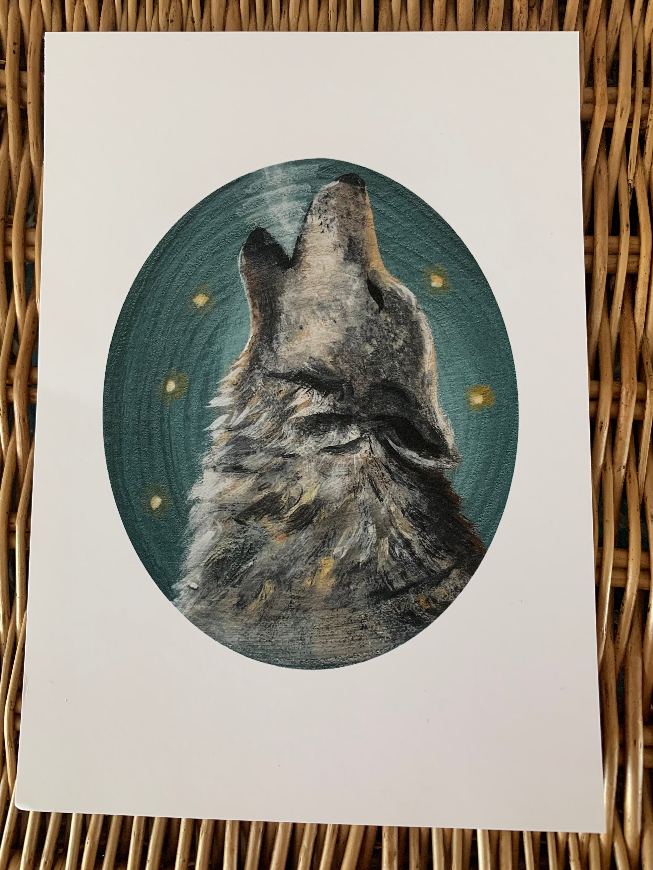 Howling wolf Print | Etsy