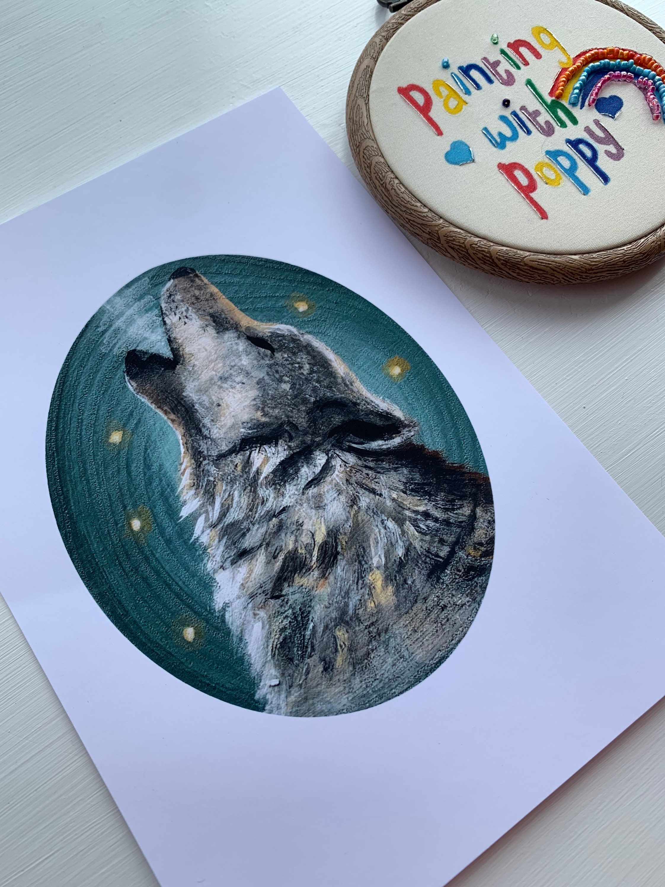 Howling wolf Print | Etsy
