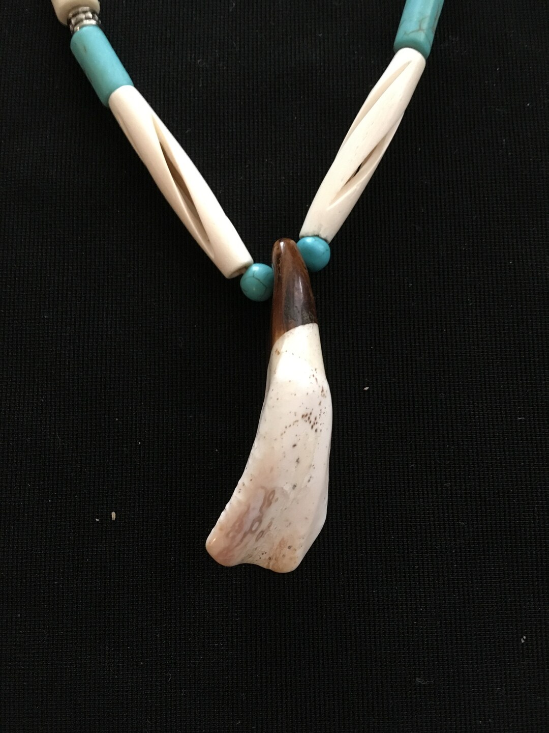 Buffalo Bone Tribal Necklace With Buffalo Tooth - Etsy