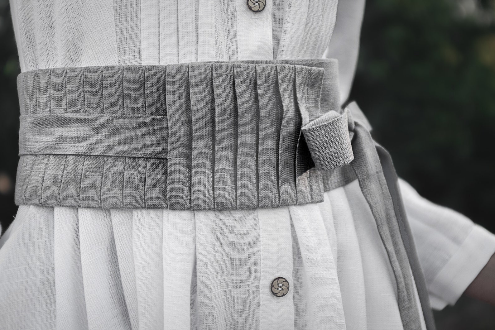 Grey Linen Obi Belt Wrap Linen Belt Wide Linen Belt - Etsy