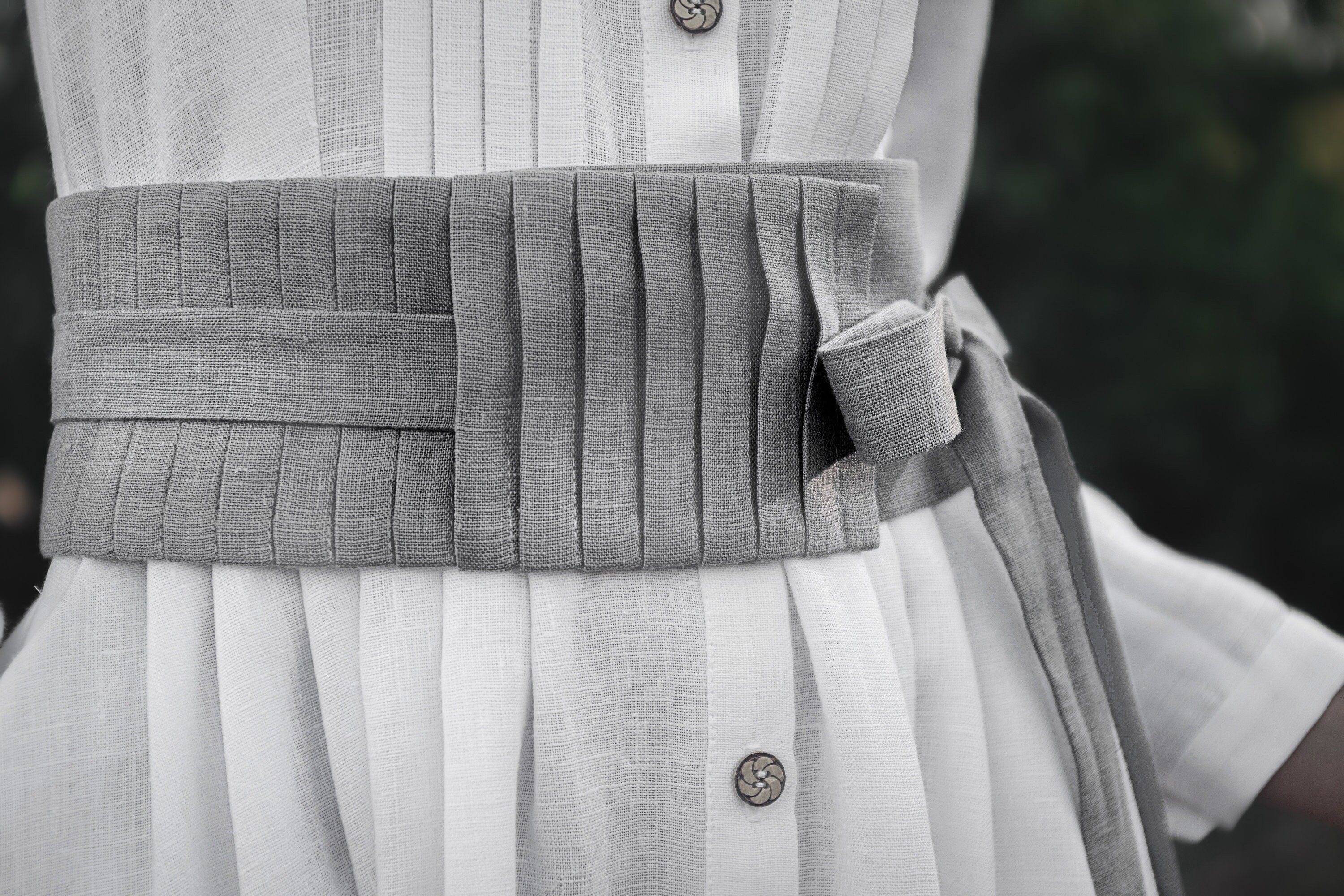 Grey Linen Obi Belt Wrap Linen Belt Wide Linen Belt - Etsy