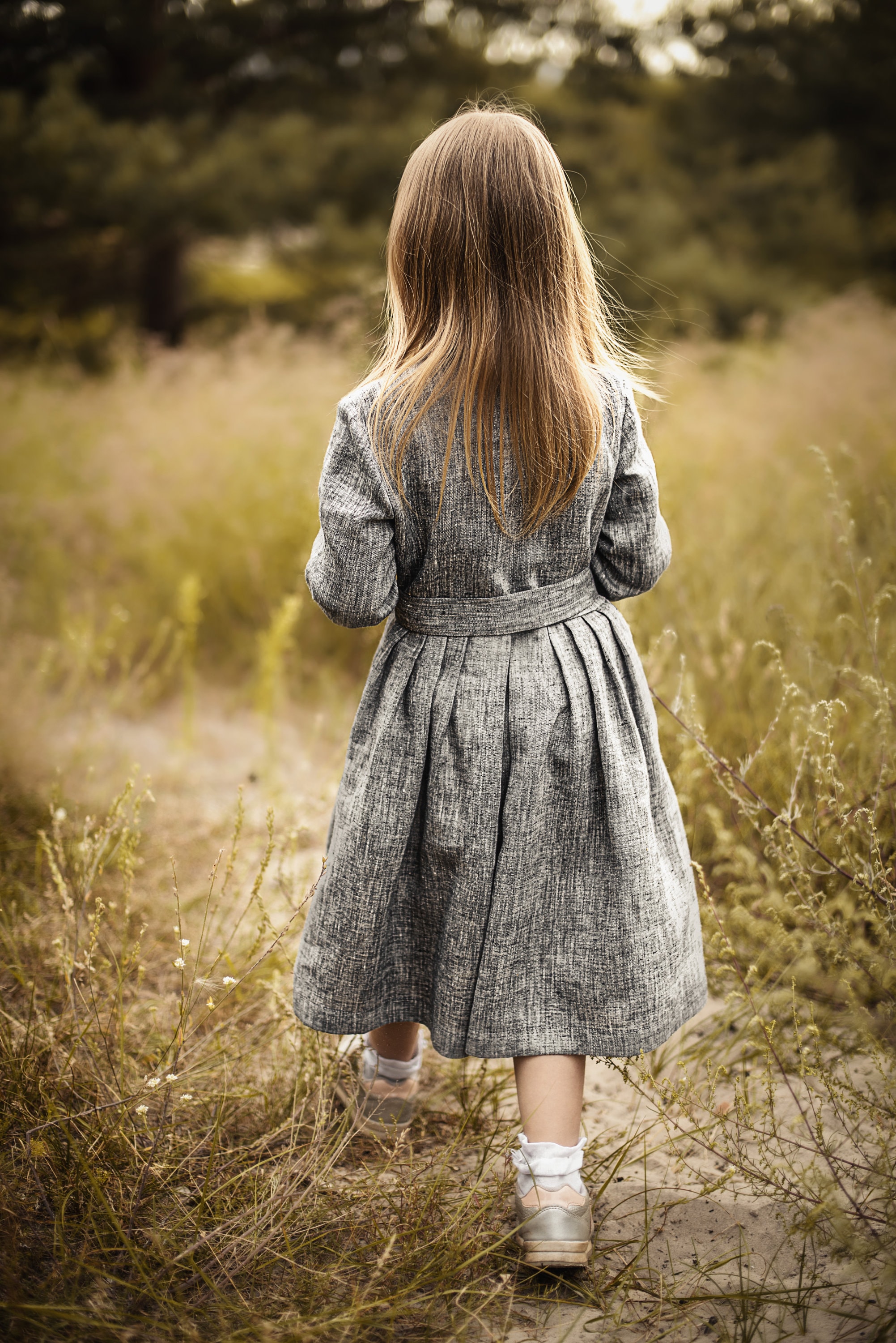 Girls Linen Dress Sample Sale 116 Cm Size Dress for School - Etsy