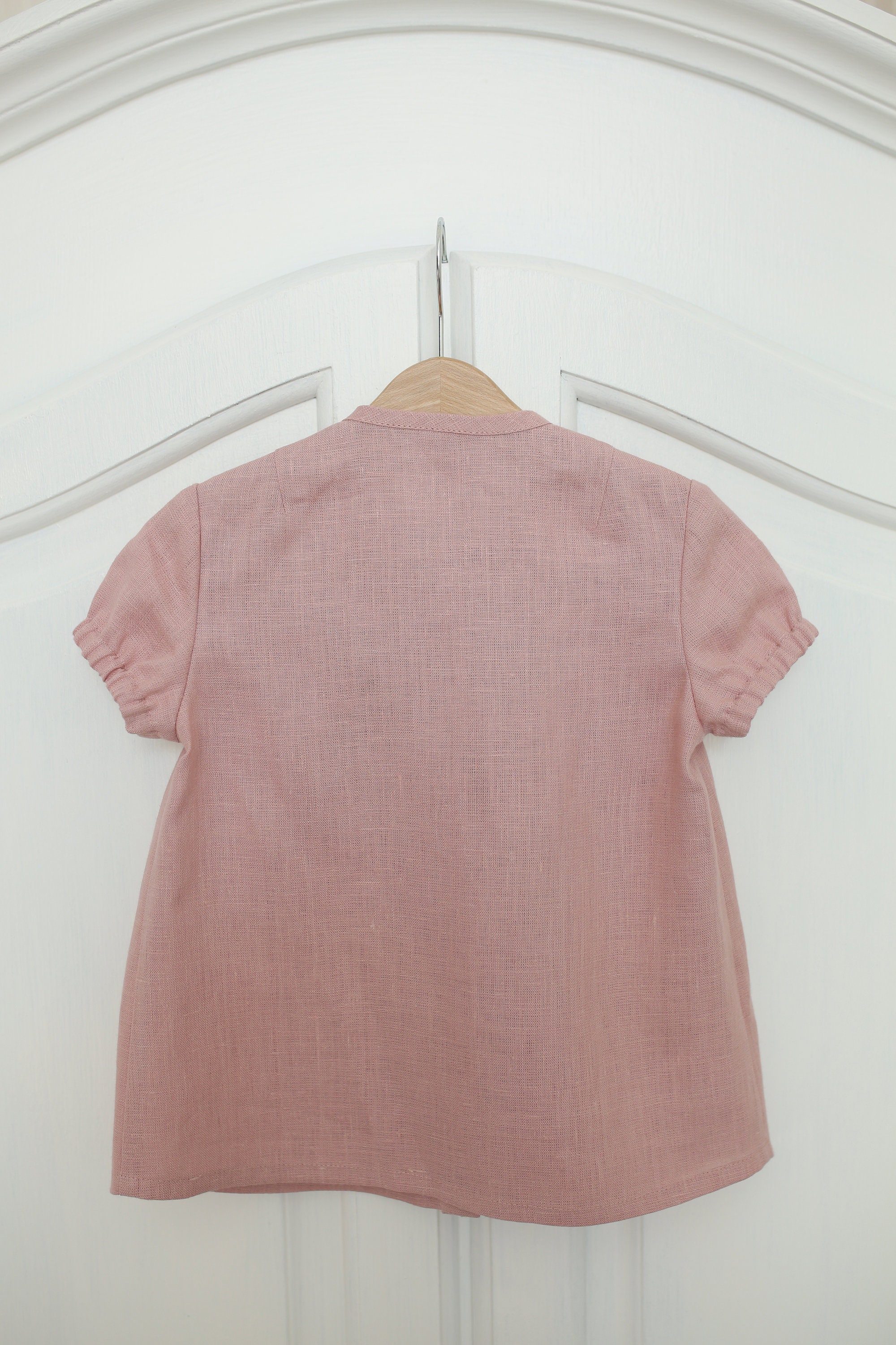 Linen Shirt for Girl With Buttons Sample Sale 110cm Blouse for | Etsy