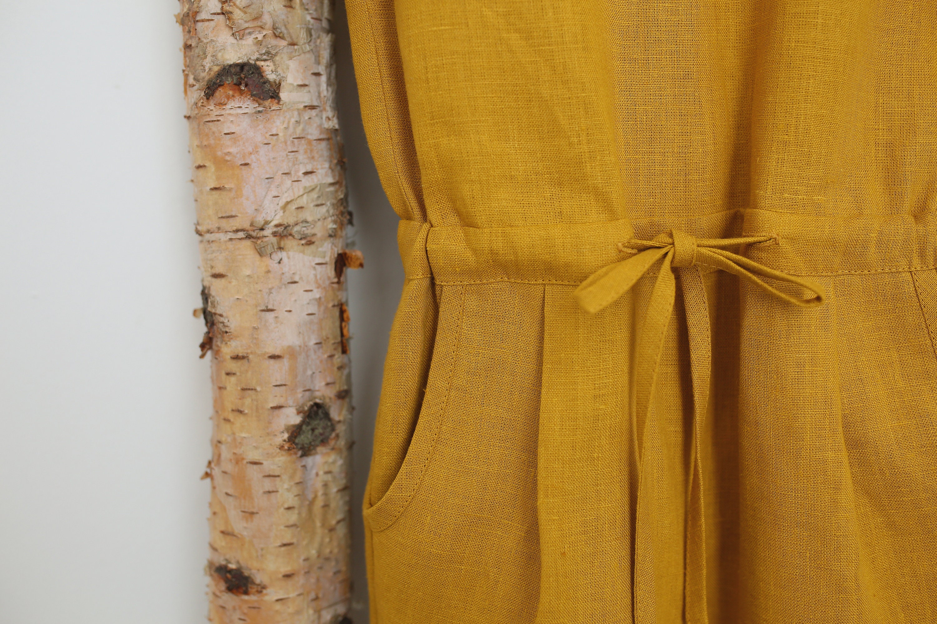 Linen Kids Jumpsuit Linen Overall for Girls Yellow Linen | Etsy