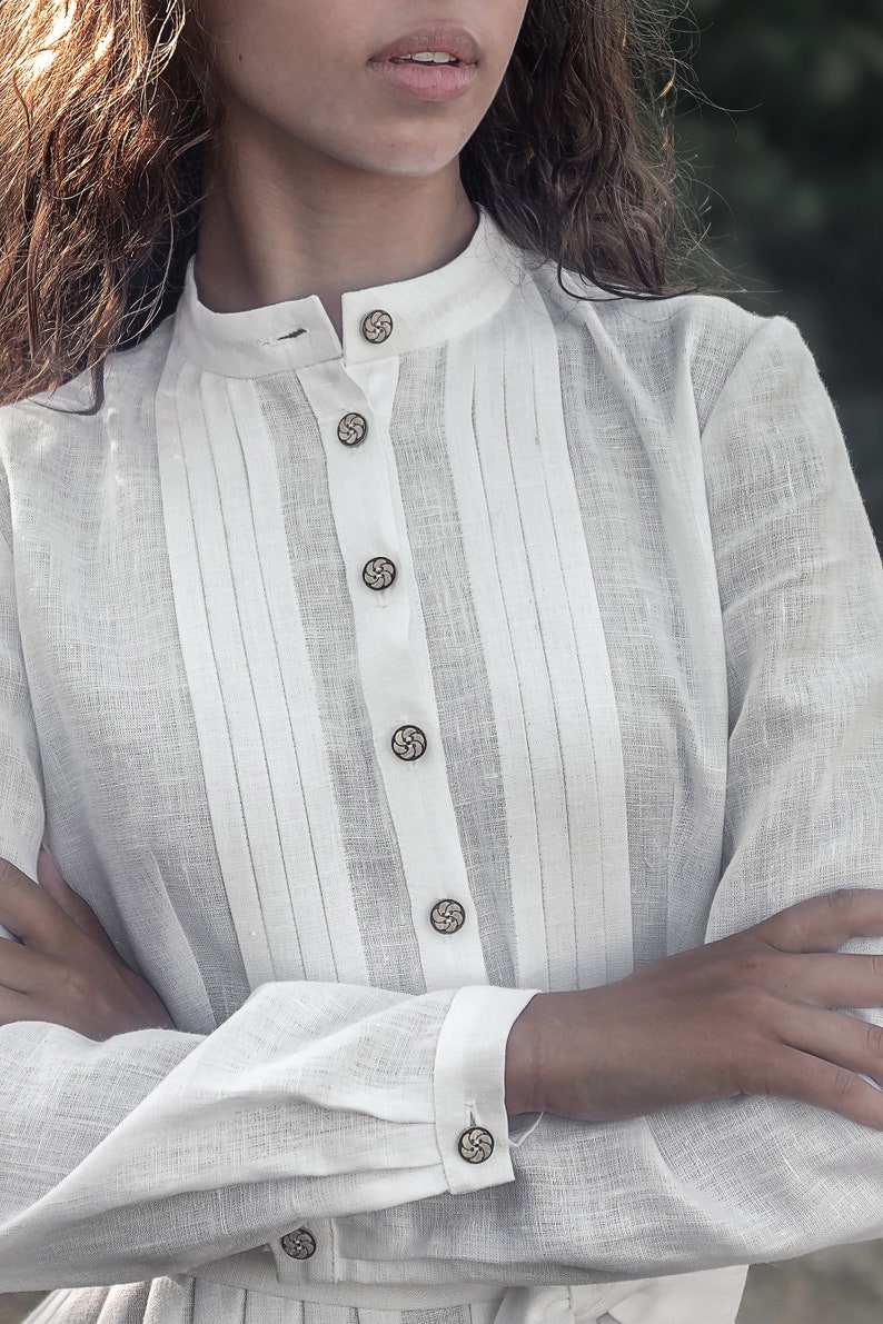 White Elegant Linen Dress Formal Linen Dress Custom Boho Dress - Etsy