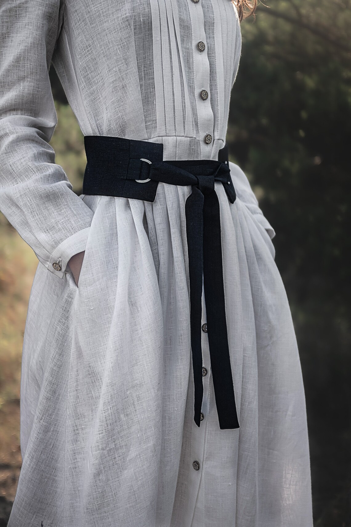 Navy Blue Belt Ladies Belts Organic Linen Clothing Obi Belt - Etsy