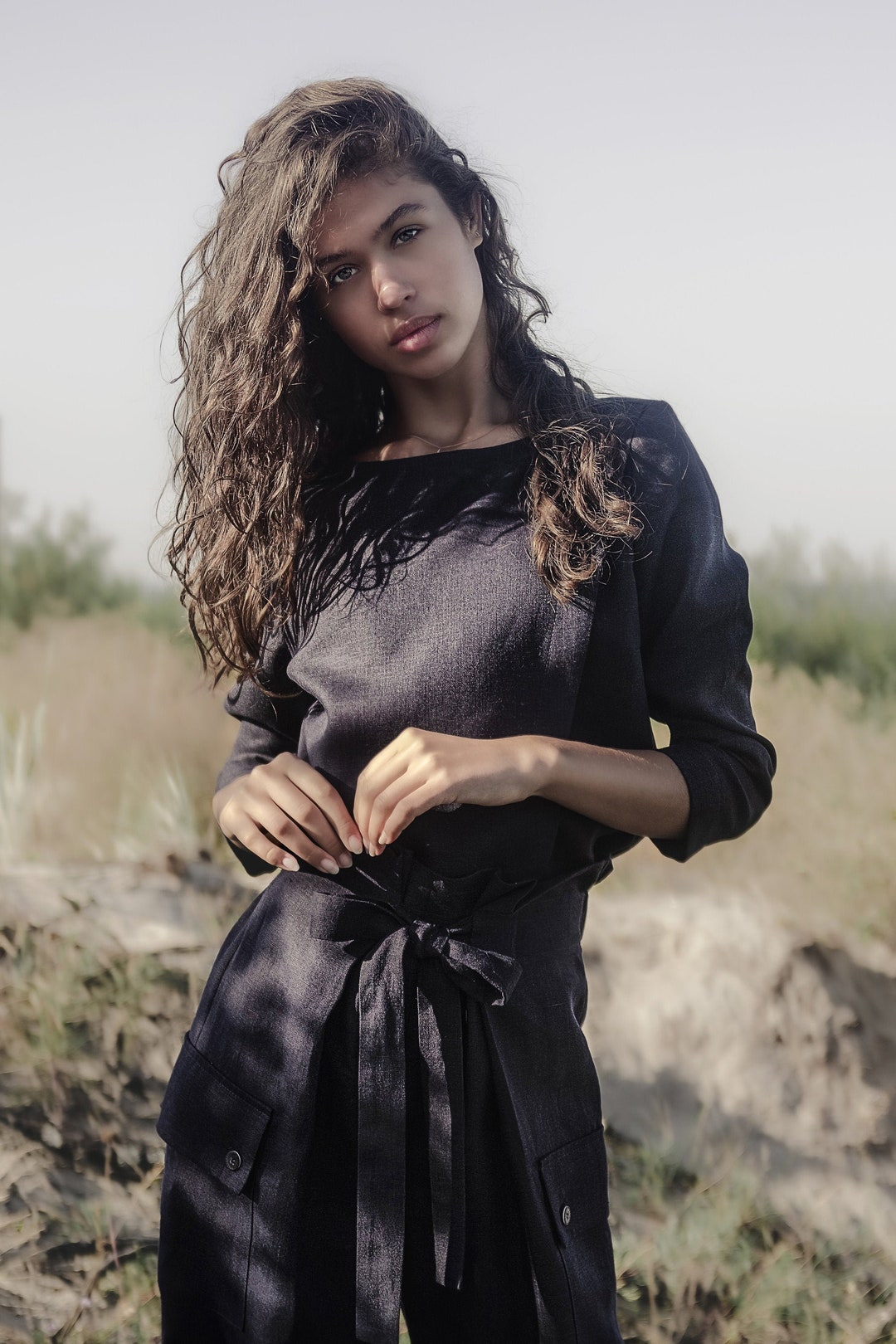 Peasant Blouse Linen Shirt Women Plus Size Linen Linen Blouse Linen ...