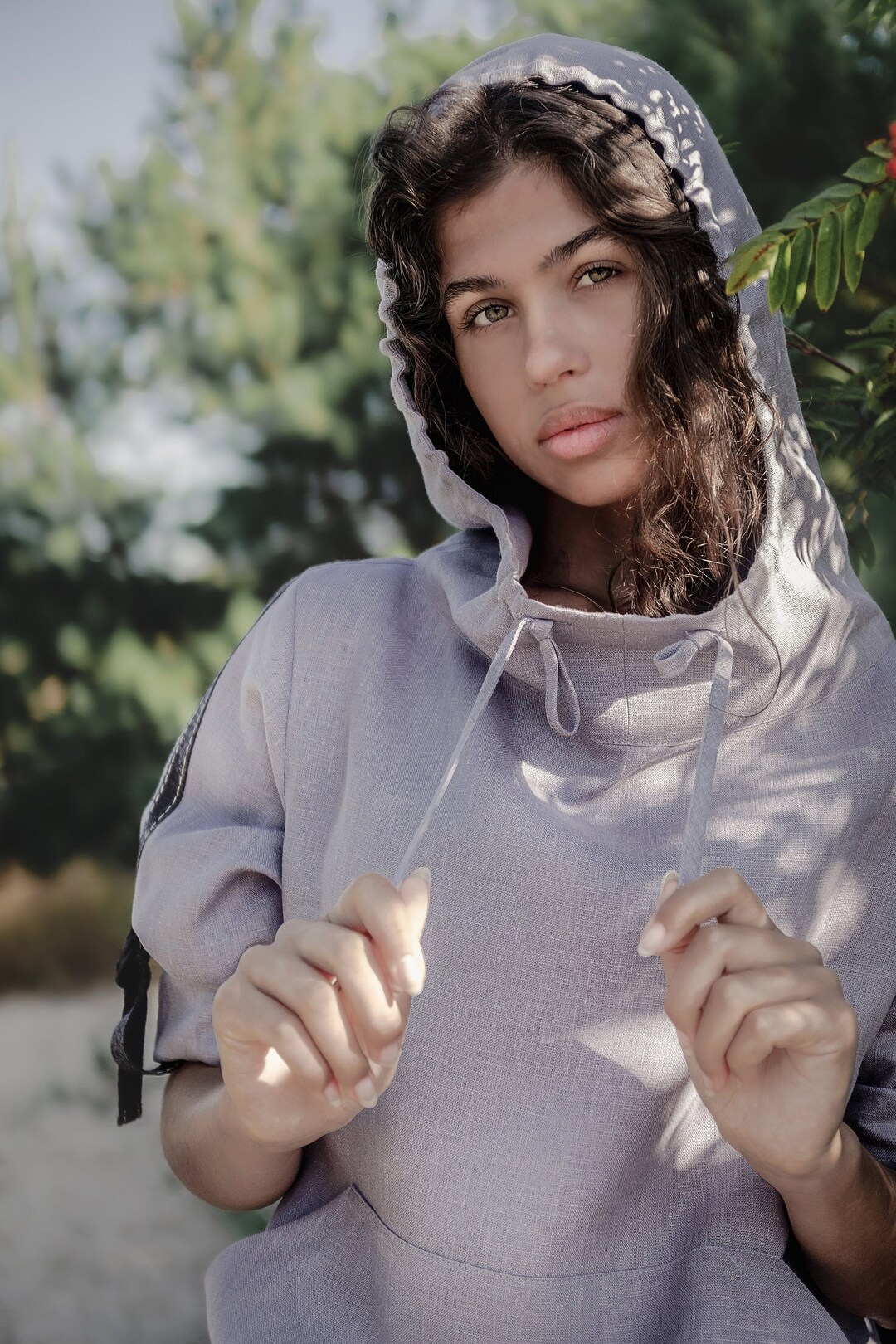 Oversized Hoodie Linen Summer Pullover Linen Jumper for Women Sports ...