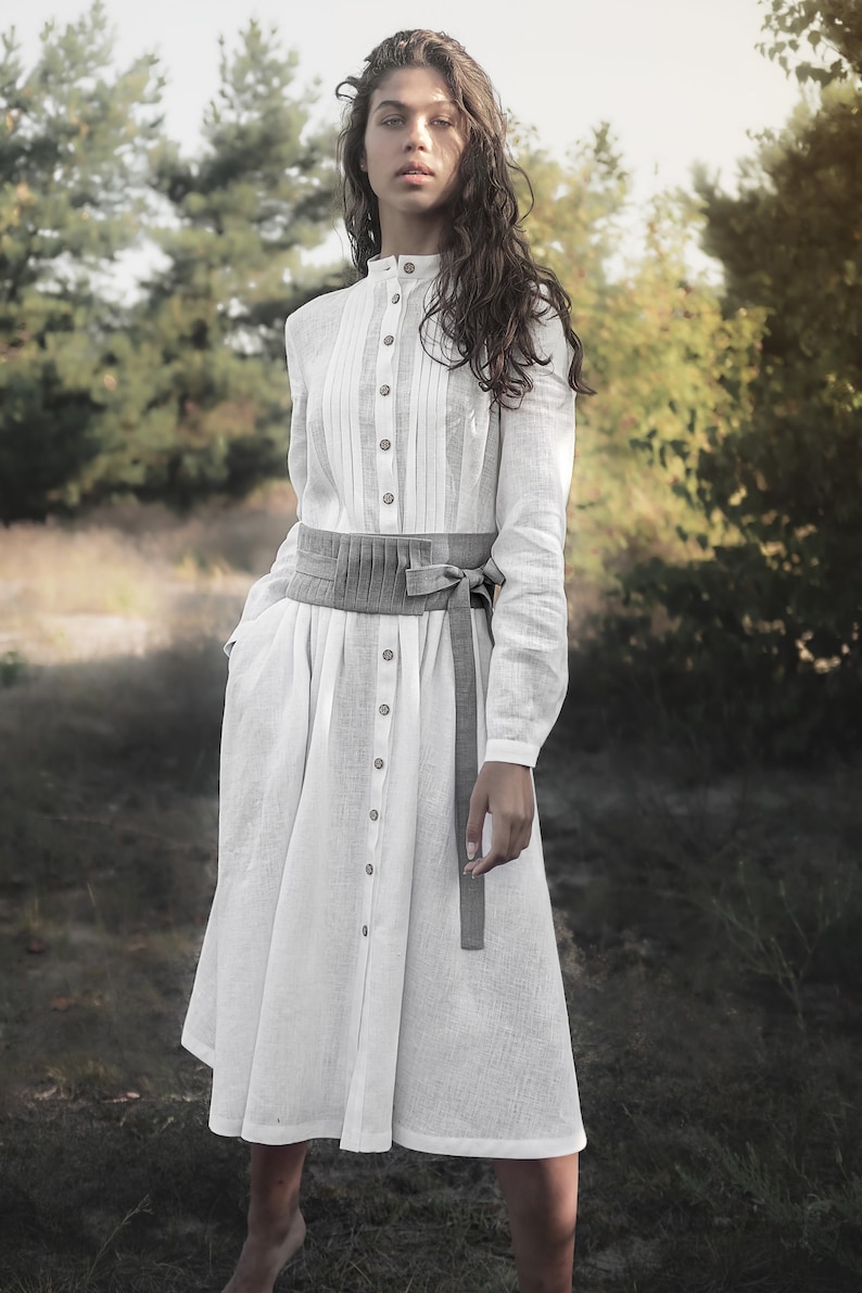 Grey Linen Obi Belt Wrap Linen Belt Wide Linen Belt - Etsy