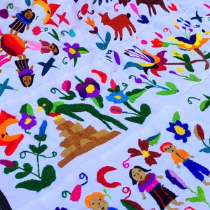 Hand Embroidered Fabric Wall Hanging Art Decor | Large Colorful Fabric ...
