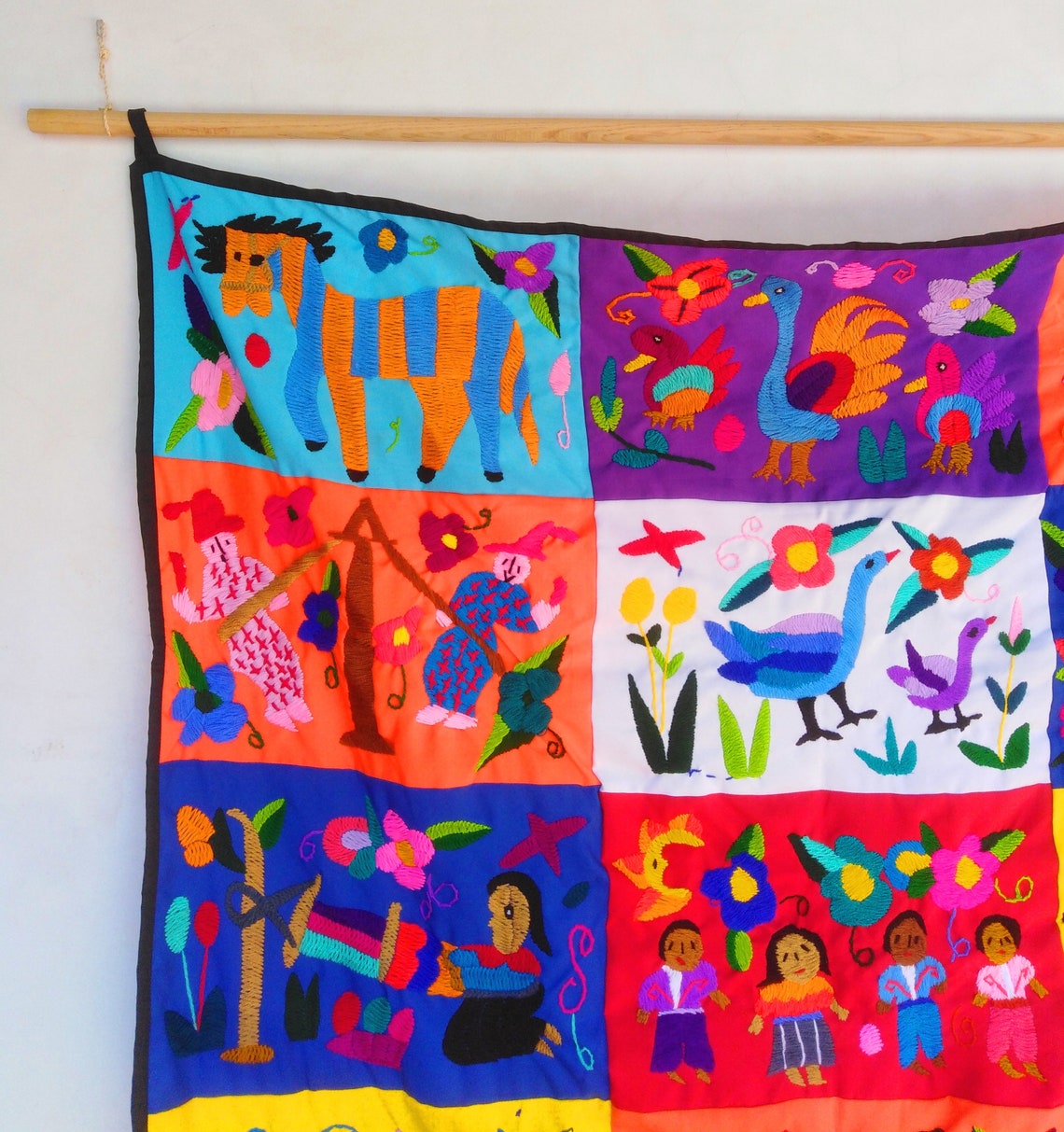 WORLDVIEW. Colorful Guatemalan Textile Wall Hanging Decor - Etsy