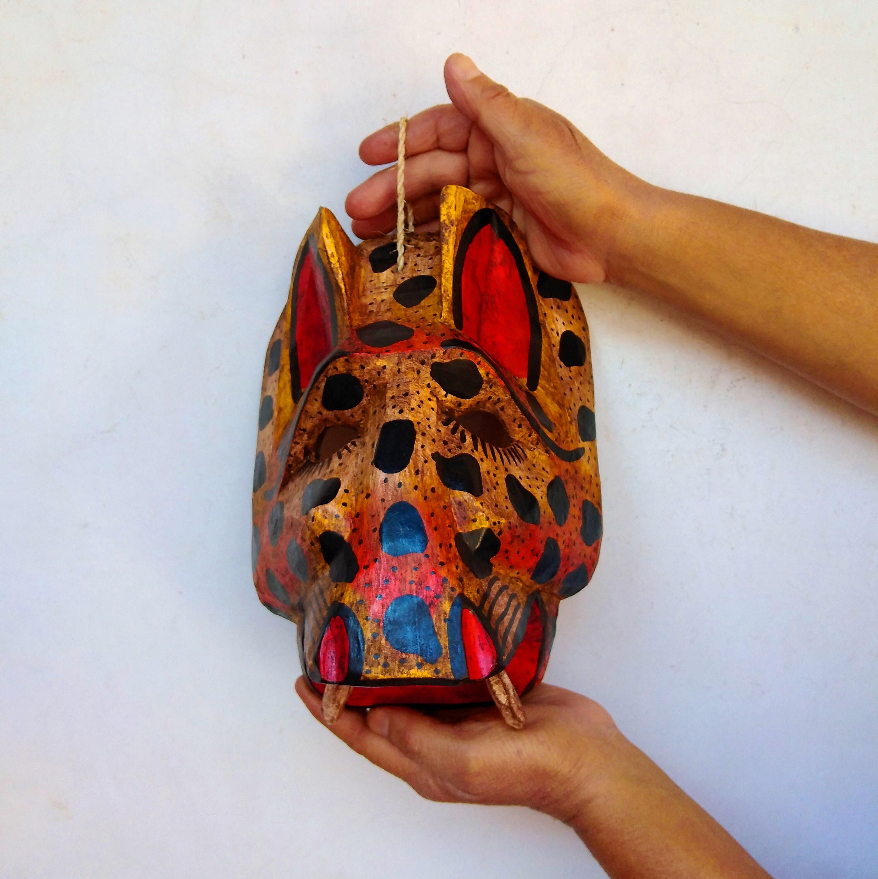 POWERFUL. Hand Painted Wooden Jaguar Mask for Wall Decor - Etsy Nederland