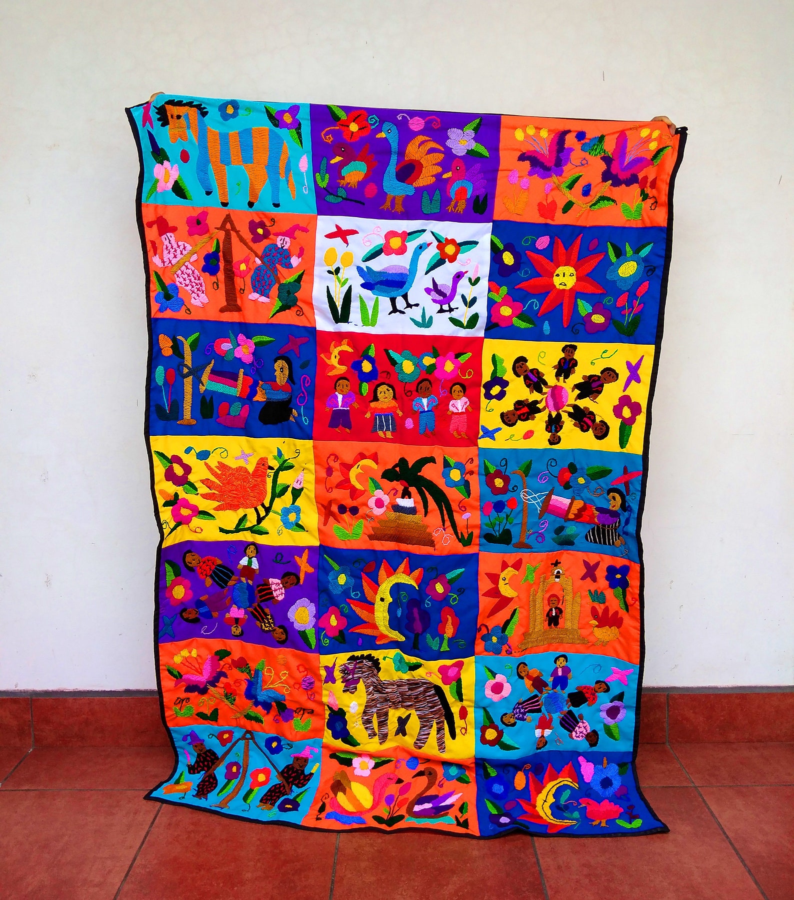 WORLDVIEW. Colorful Guatemalan Textile Wall Hanging Decor - Etsy