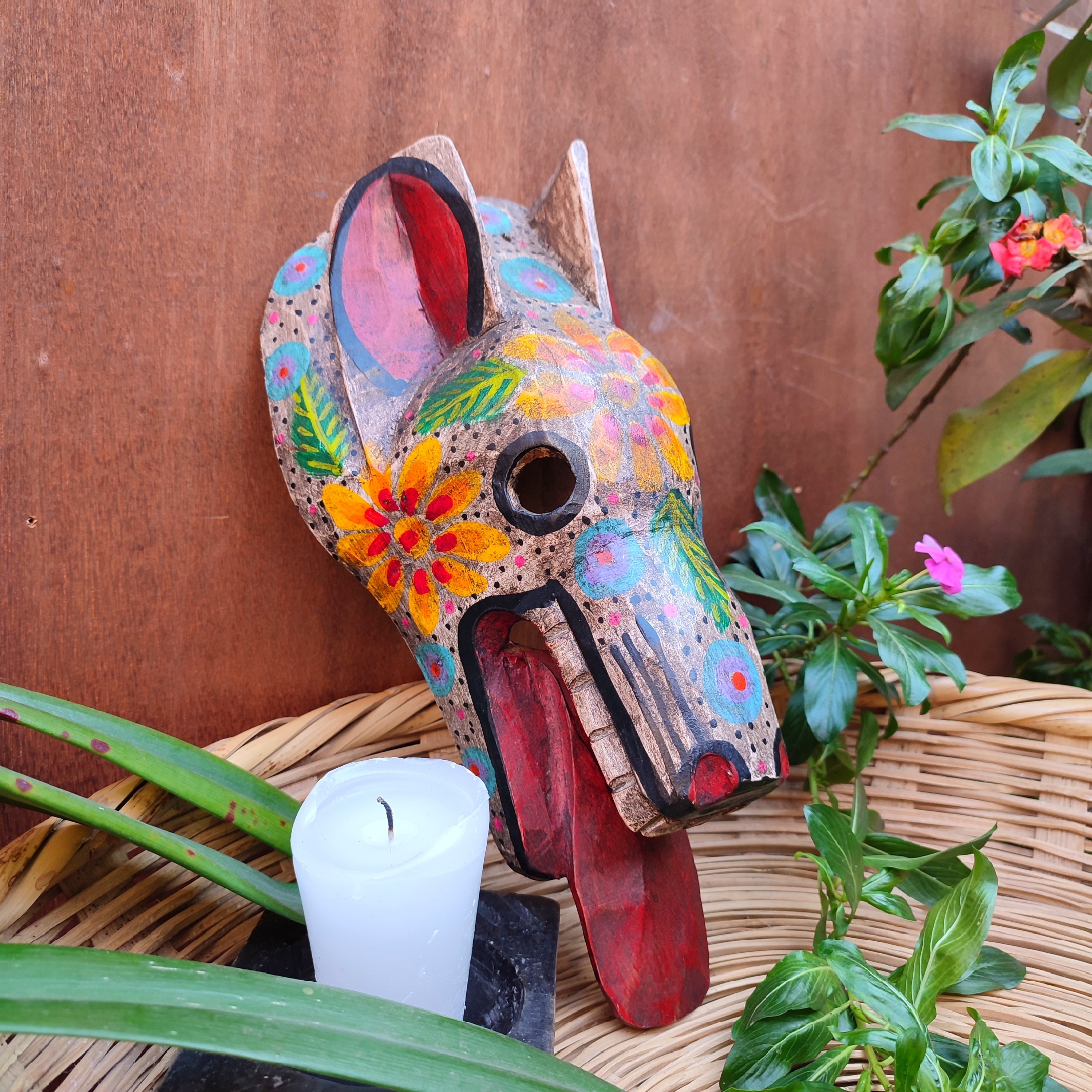 TZI. Vintage Wooden Coyote Mask for Wall Decor Guatemalan - Etsy