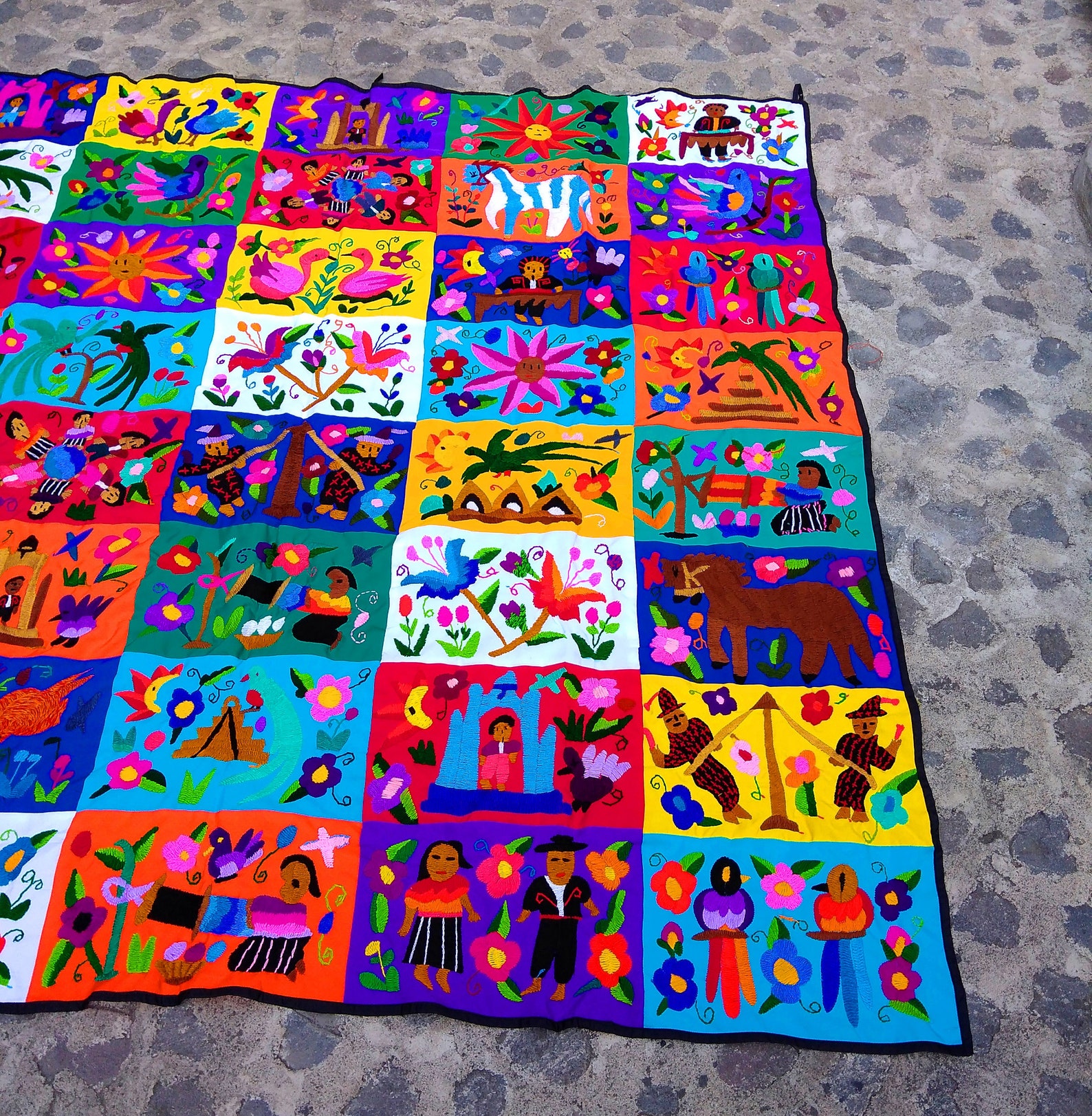 Guatemalan Colorful Textile Wall Art Large/handmade Decor | Etsy