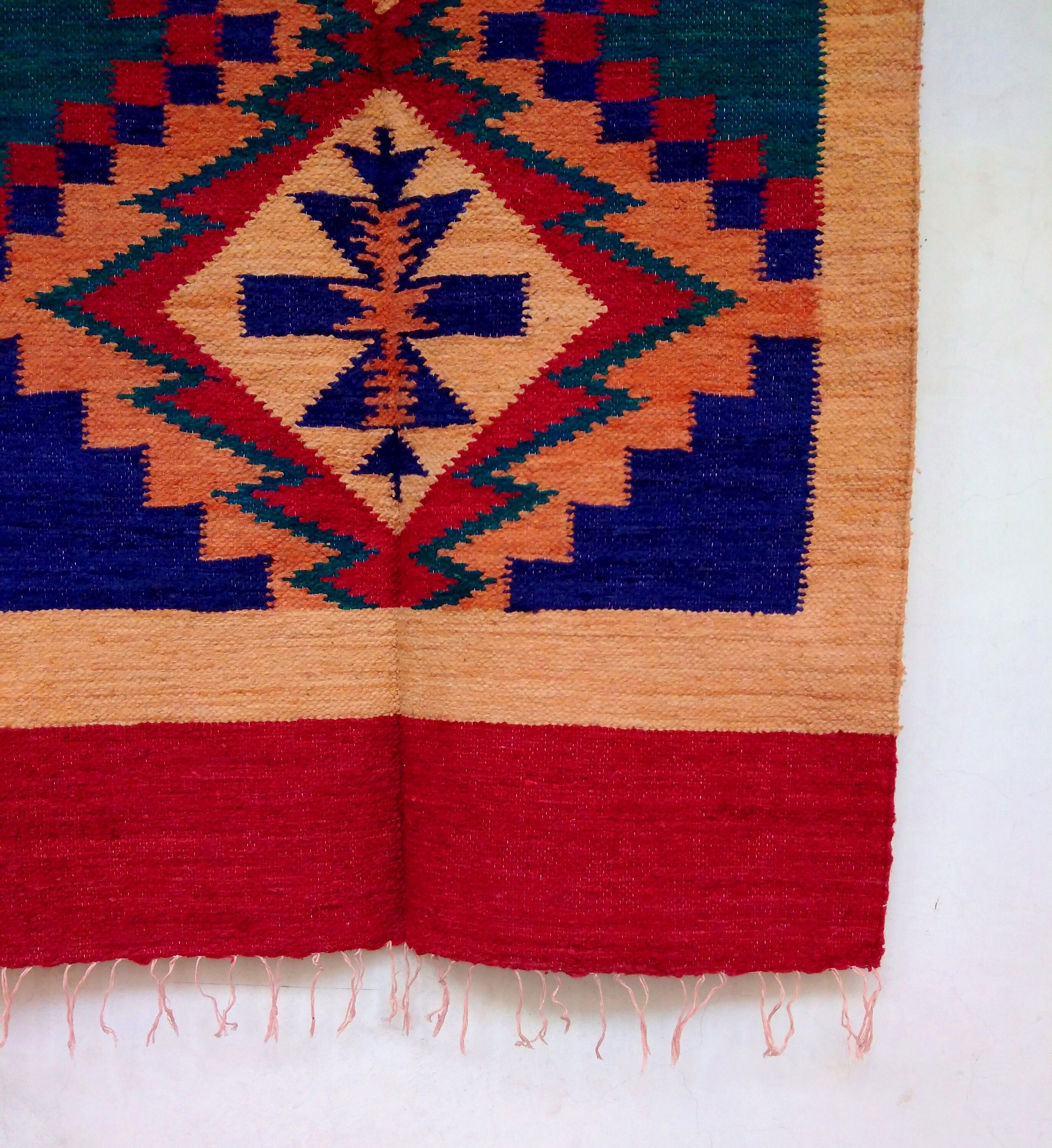 ZAMET. Guatemalan Southwestern Earth Colorful Rug Handmade - Etsy