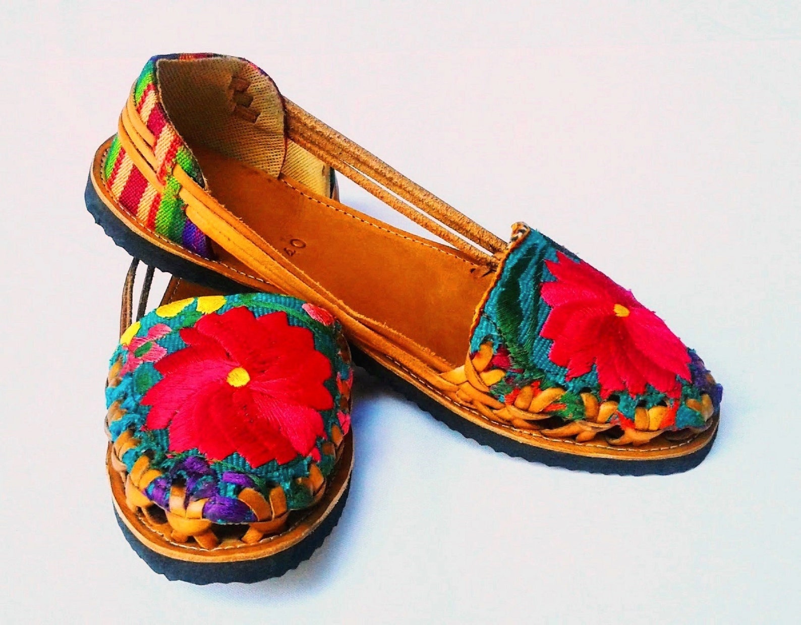 Guatemalan Handmade Huaraches Sandals for Women Size 9 / Boho - Etsy