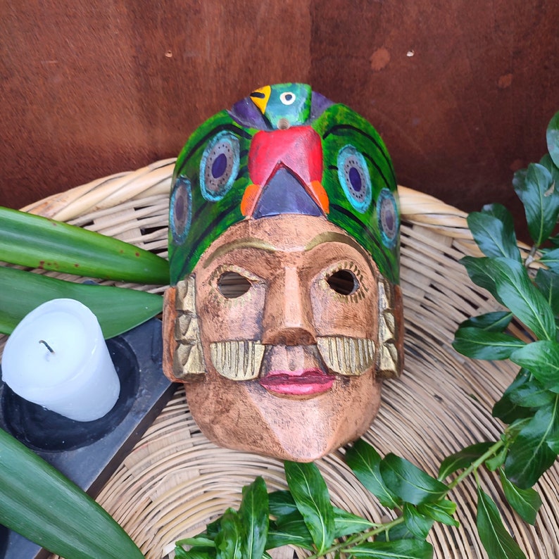 CRISTIANO. Guatemalan Wooden Folk Dance Mask for Wall Decor Hand Carved ...
