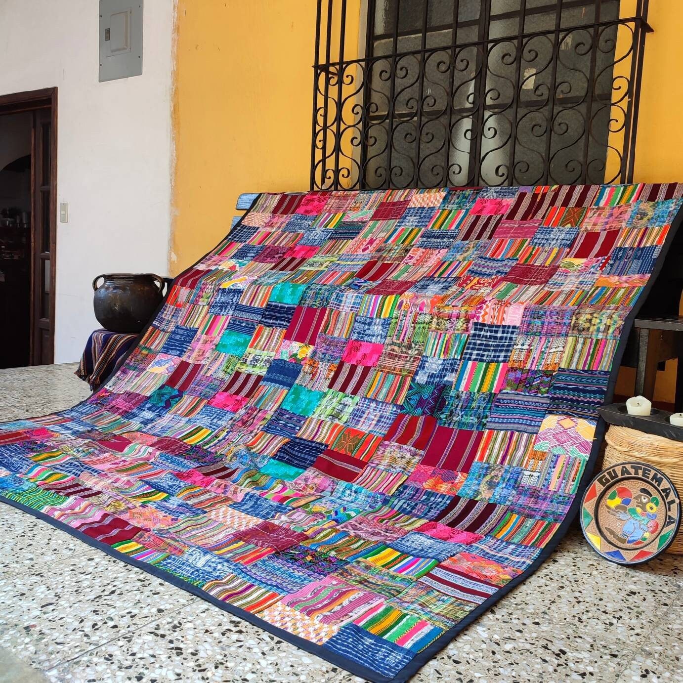 GUATEBELLA. Handmade Twin Size Patchwork Quilt for Bed - Etsy