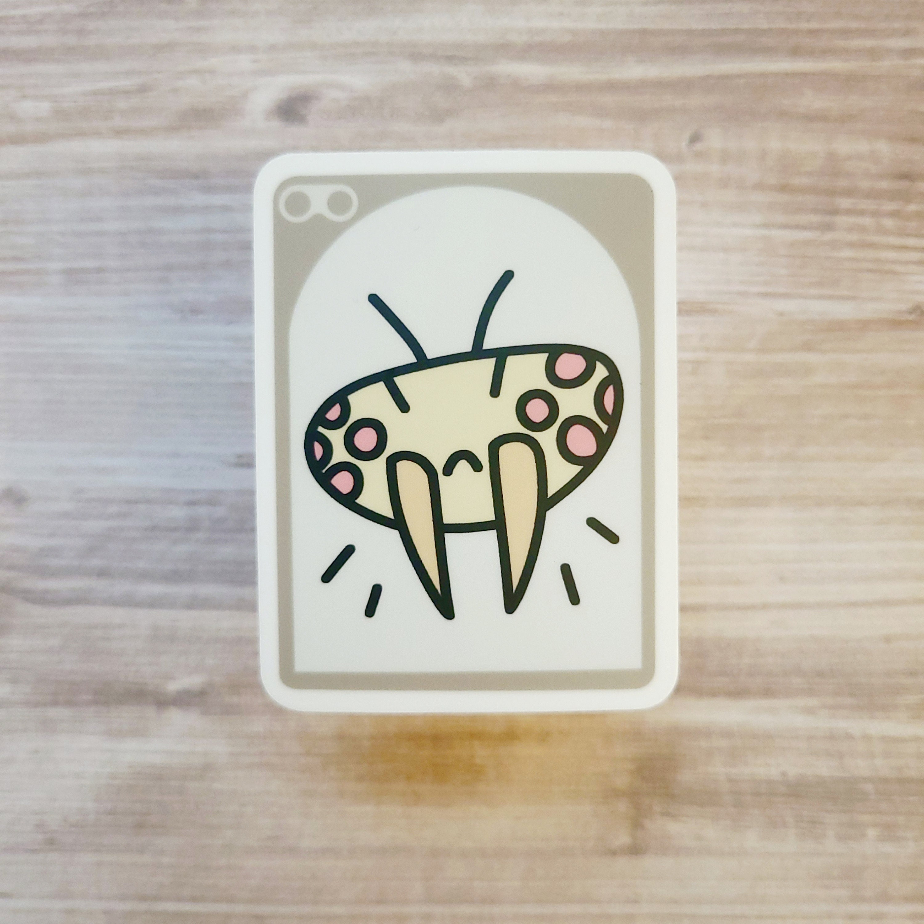 Larva Creature Card Sticker - Grounded Inspired - Etsy