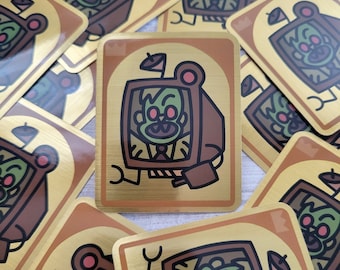 Gold Aphid Creature Card Sticker Grounded Inspired - Etsy