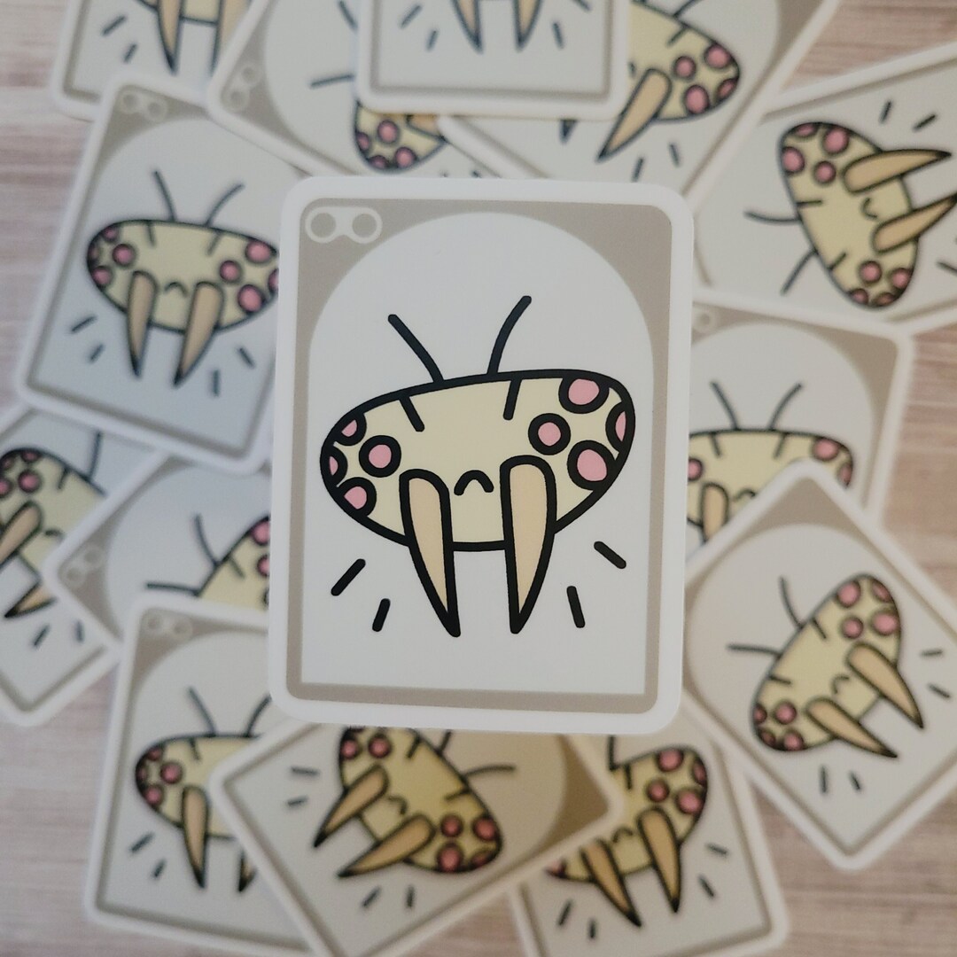 Larva Creature Card Sticker - Grounded Inspired - Etsy