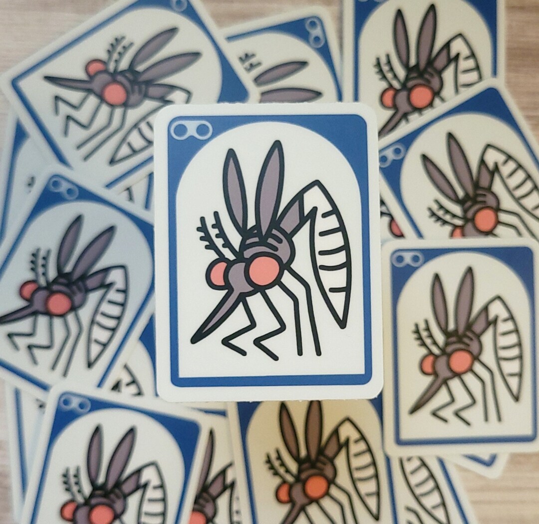 Tiger Mosquito Creature Card Sticker - Grounded Inspired - Etsy